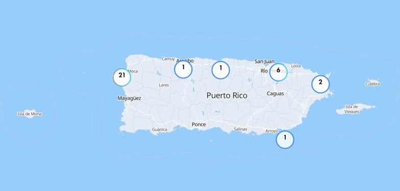 Puerto Rica Surf Map Culebra, Puerto Rico, Fish Card – Franko Maps